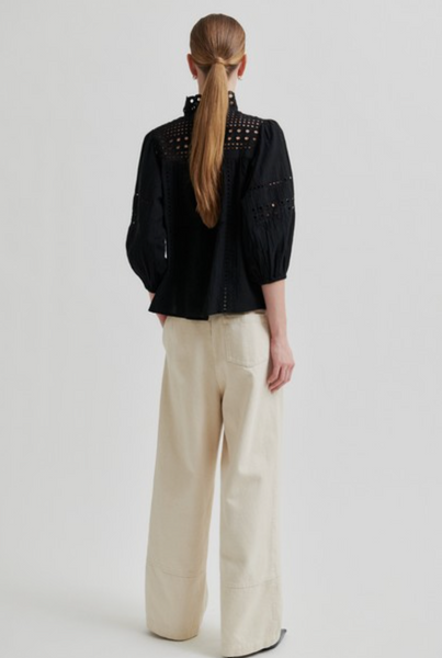 Second Female Black Lace Blouse – Claire Designer Clothes
